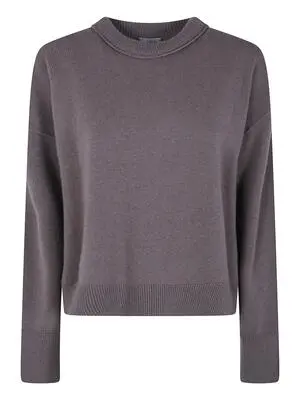 MRZ Wool Cashmere Round Neck Pullover - Brown