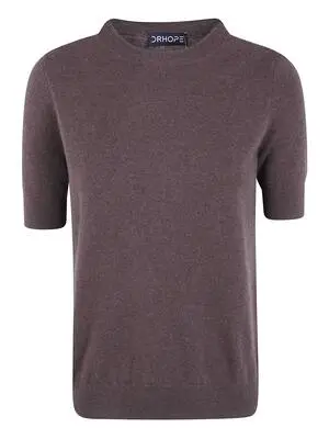 DRHOPE Essential Cashmere T-Shirt Brown