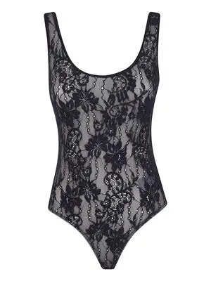 ZIMMERMANN ZIMMERMANN Scoop Neck Lace Bodysuit