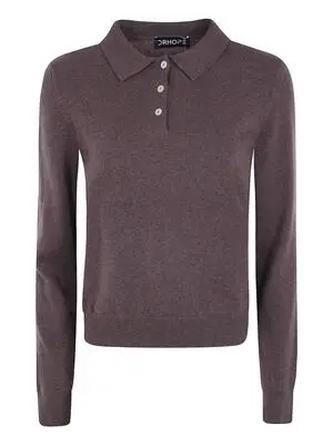 DRHOPE Tribeca Cashmere Polo Shirt - Brown
