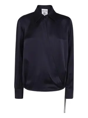 SEMICOUTURE Long Sleeve Blusa Arda - Black