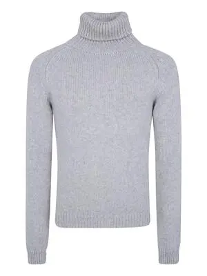 TOM FORD Wool Cashmere Mohair Roll Neck Sweater - Gray