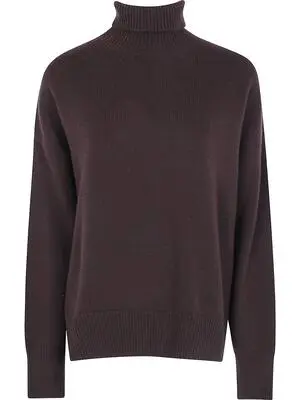 MRZ Oversized Turtleneck Sweater - Brown