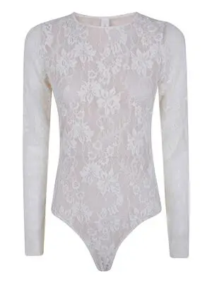 Zimmermann Long Sleeve Lace Body - Beige