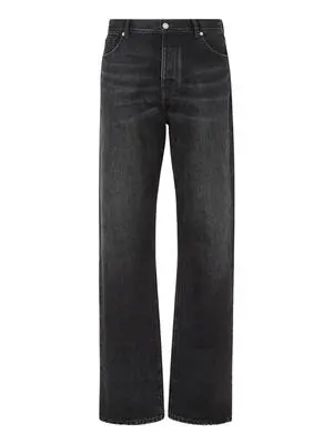 Fendi Cotton Long Jeans - Black