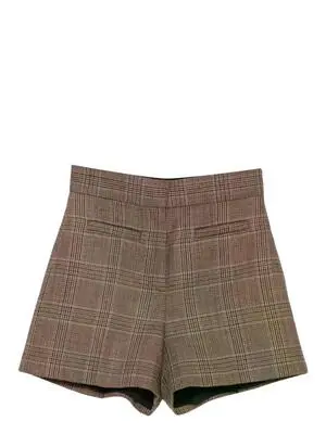 SANDRO SANDRO Tailored Check Pattern Shorts