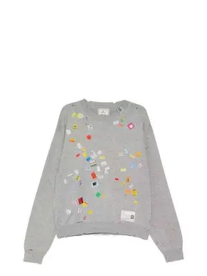 Mihara Yasuhiro Sticker-print Sweatshirt - Grey