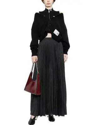 Mihara Yasuhiro Pleated Maxi Skirt - Grey