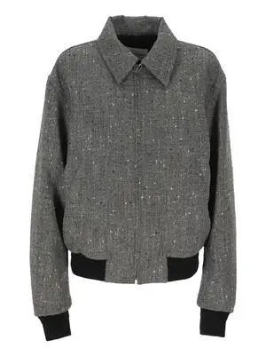 ARMARIUM ARMARIUM Flecked Wool Bomber Jacket