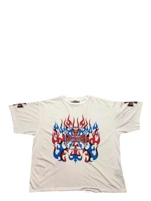 HMDD Graphic-print Distressed T-shirt - Neutrals