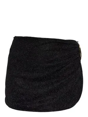 OSEREE Oséree Metallic-Effect Ruched Mini Skirt