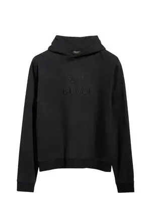 Gucci Cashmere Jersey Sweatshirt With Embroidery - Black