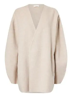 RUOHAN Cocoon Open-front Cashmere Jacket - Loess