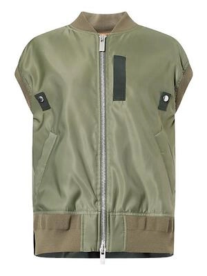 SACAI Sacai Relaxed-Fit Ribbed-Trim Shell Gilet
