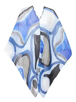 Issey Miyake Pleated Knitted Stole - Blue