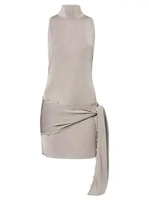 DE LA VALI De La Vali Abril Turtleneck Knitted Mini Dress