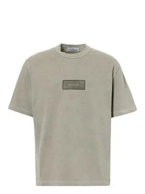Stone Island Mineral Dyed Short-sleeve Cotton-jersey T-shirt - Grey