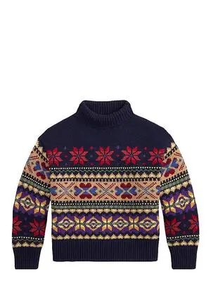POLO RALPH LAUREN Jacquard Wool And Cashmere Turtleneck