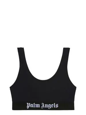 Palm Angels Classic Logo Sport Bra 'black/white' Black