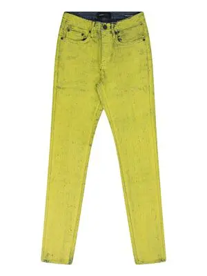 PURPLE BRAND Sulphur Skinny Paint Job Jeans - Green