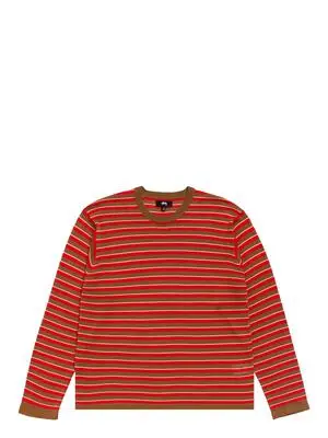 StÜssy Lightweight Stripe Sweater - Red