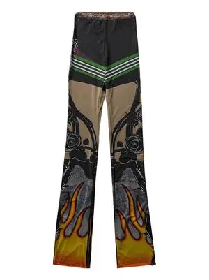 Ottolinger Polo Print Mesh Pants - Black
