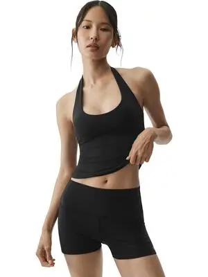 Alo Yoga ALO Softsculpt Precision Halter Tank Top Black