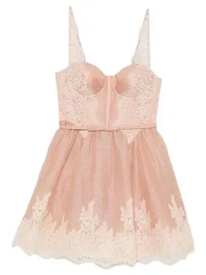 Zimmermann Zimmermann Valiant Silk And Linen Mini Dress Pink
