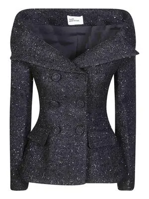 SELF-PORTRAIT SELF-PORTRAIT Metallic Bouclé Loop Jacket