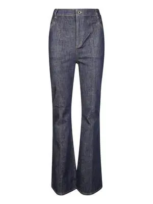 SELF-PORTRAIT High-waisted Denim Jeans - Blu
