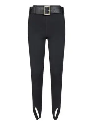 SELF-PORTRAIT Knit Stirrup Leggings - Nero