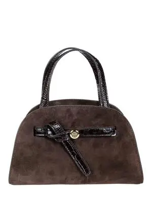 TORY BURCH TORY BURCH Suede Romy Bauletto Handbag