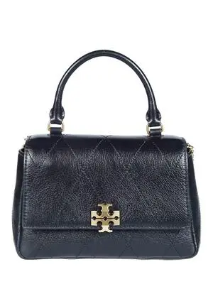 Tory Burch TORY BURCH Quilted Top Handle Chain Wallet Nero