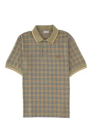 Burberry Checked Short-sleeve Polo Shirt - Multicolour