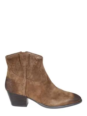 Ash Suede Ankle Boots - Marrone