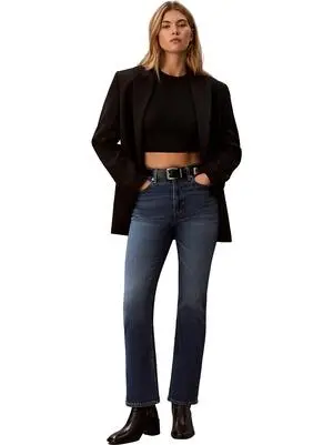 Calvin Klein High Rise Bootcut Jeans - Navy Villa