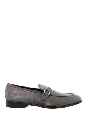 FERRAGAMO Foster Gancini Loafers - Grey