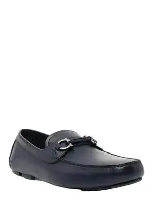 FERRAGAMO Gancini Driver Loafers - Blue