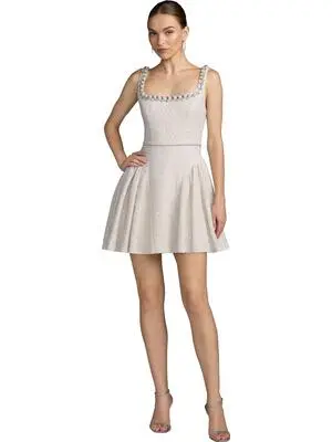 MAC DUGGAL Mac Duggal Embellished Boucle Mini Dress