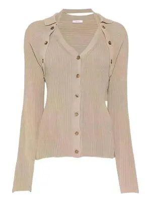 SALVATORE FERRAGAMO Ferragamo Ribbed-Knit Cardigan