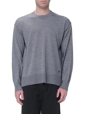 AMI Paris Cotton Crewneck Pullover - Grey