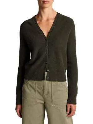 Vince Vince Cashmere V-Neck Cardigan Dark Moss