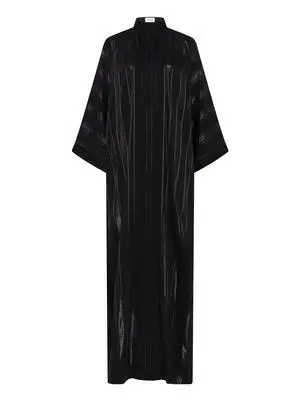 BELYED HANDCRAFT Tinhinan Silk Crepe Kaftan - Black