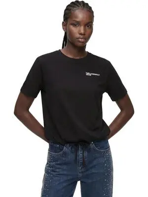 Karl Lagerfeld KARL LAGERFELD T-shirt With Drawcord Hem Black
