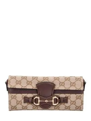 Gucci Morsetto Chain Wallet - Beige