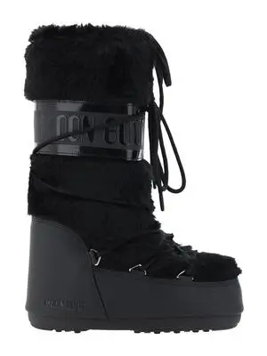 Moon Boot Icon Faux Fur Boots - Black