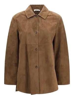 'S MAXMARA S Maxmara Gocce Suede Jacket - Brown