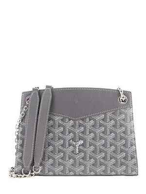 Goyard Structured Rouette Chain Shoulder Bag Coated Canvas - Gray