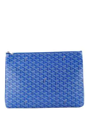 Goyard Gm Senat Zip Pouch Coated Canvas - Blue
