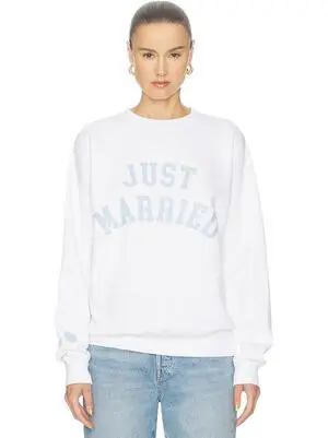 DEPARTURE Just Married Sweatshirt - White